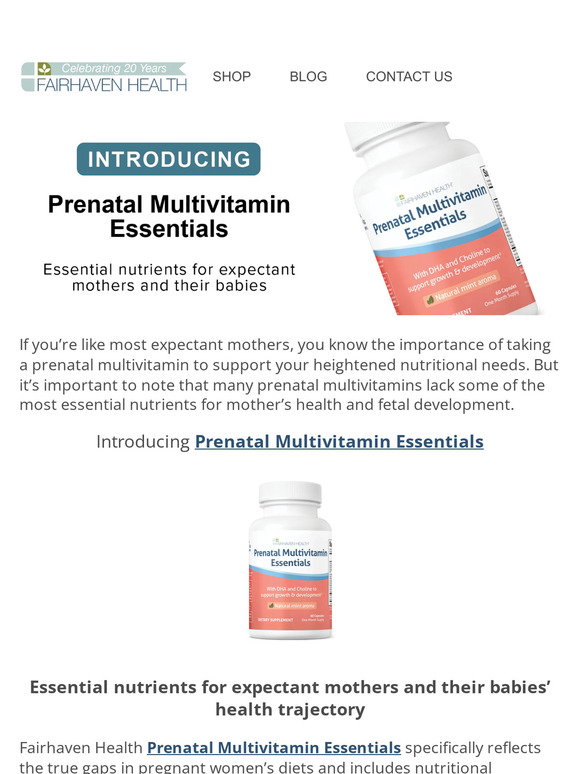 Fairhaven Health: NEW PRODUCT Introducing Prenatal Multivitamin ...