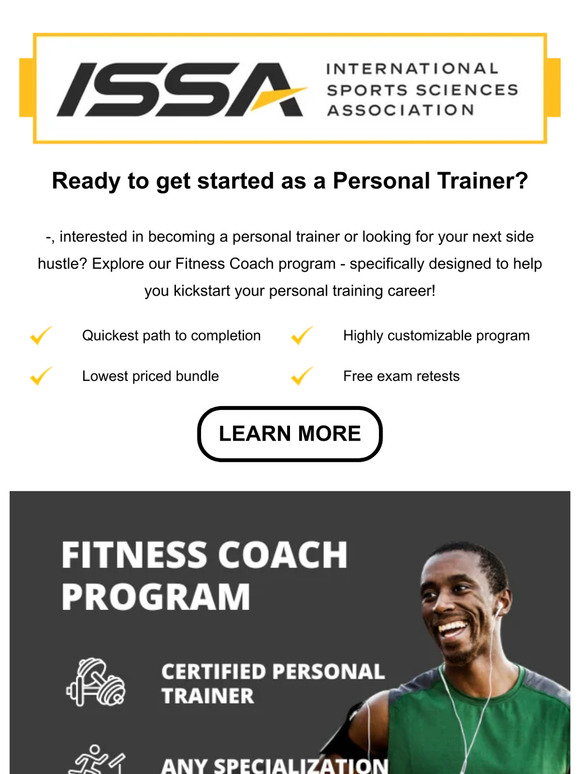 ISSA: 💪 Kickstart your career with our Fitness Coach program | Milled