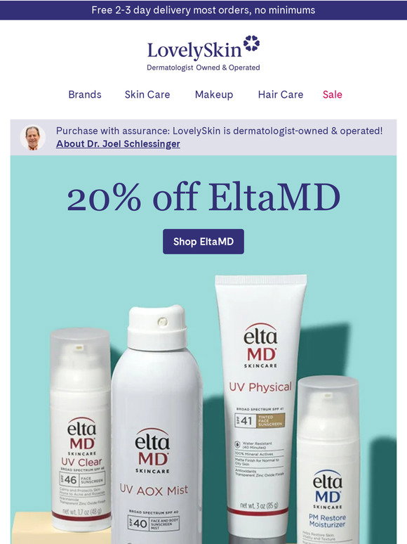 Lovely Skin: Get a headstart on summer with 20% off EltaMD savings ...