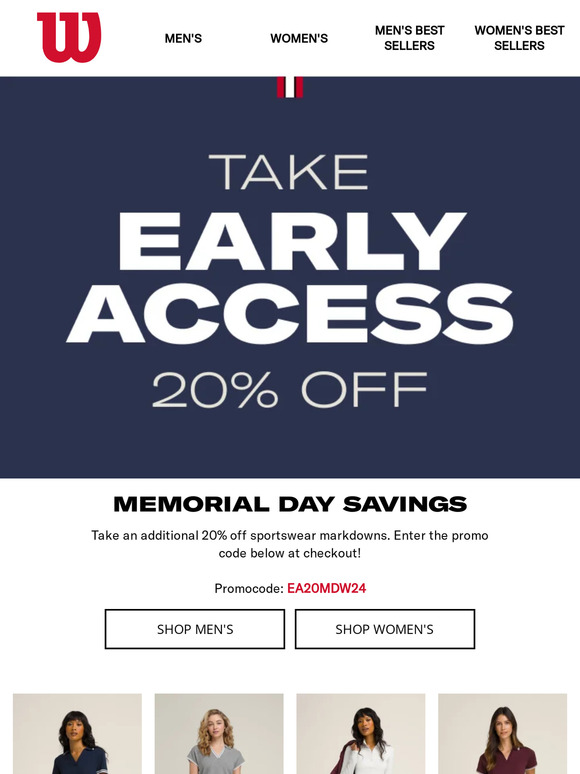 Wilson: EARLY ACCESS: Memorial Day Savings! | Milled