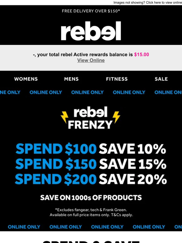Rebel Sport: Spend & Save on 1000s of products, —. | Milled