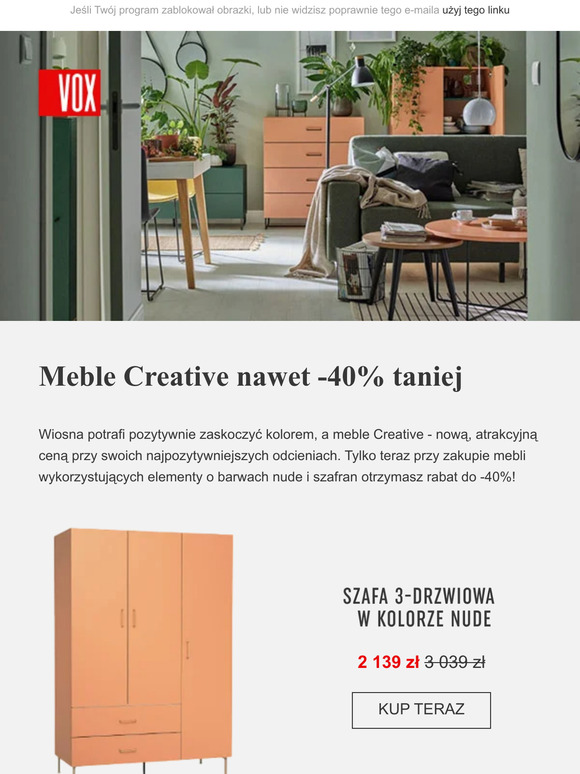 Vox: 😍 Nawet -40% na Twoje wymarzone meble w systemie Creative! 😍 | Milled