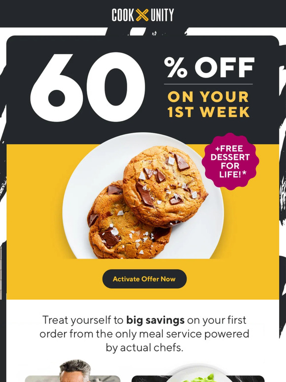 Cook Unity: 🍰 Treat Yourself with Free Dessert! | Milled