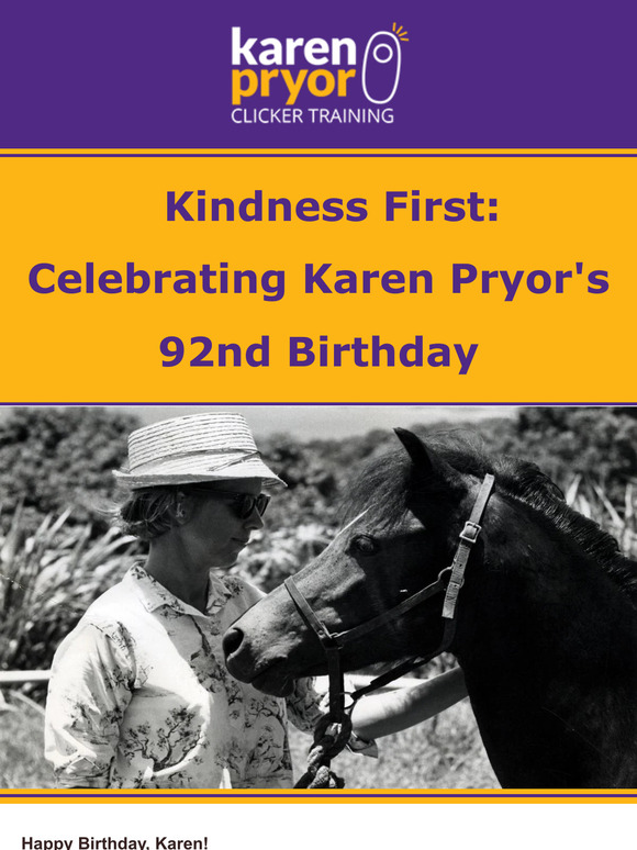 Karen Pryor Clicker Training: Happy Birthday, Karen Pryor! | Milled