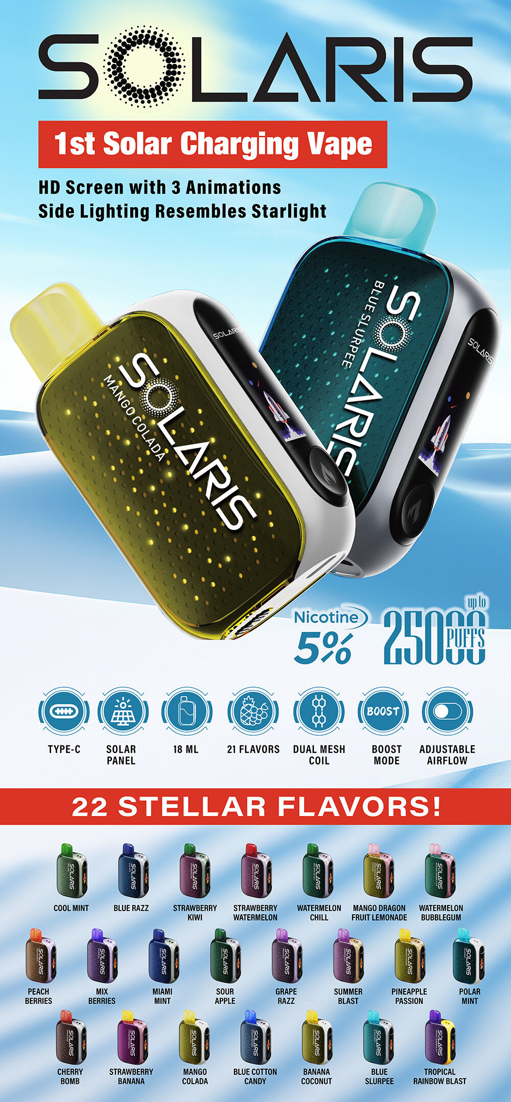 Vape Wholesale USA: SOLAR CHARGING VAPE?? 😎 Introducing the NEW Solaris ...