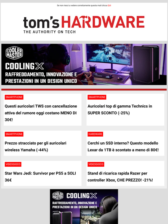 Tom's Hardware: Le migliori news della giornata da Tom's | Newsletter ...