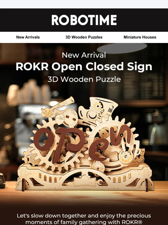 Robotime: [Rokr New Arrival] Open or Closed? Just flip the signage ...