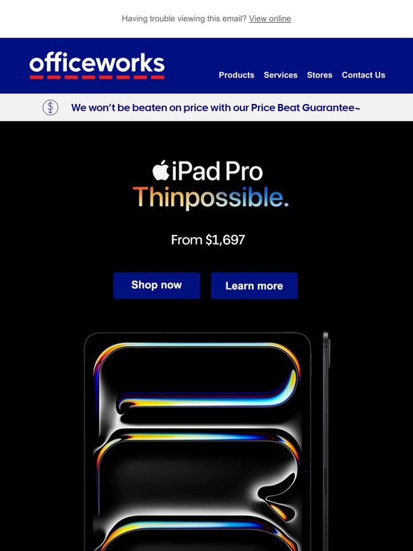 Officeworks: Shop NEW iPad Pro from $1,697 | Milled