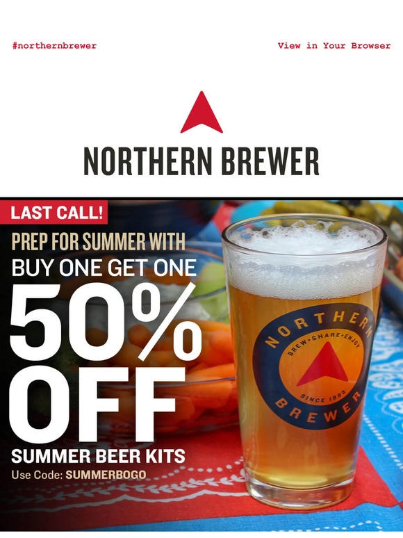Northern Brewer: Don't Miss Our Summer Beer BOGO 50% Off! | Milled