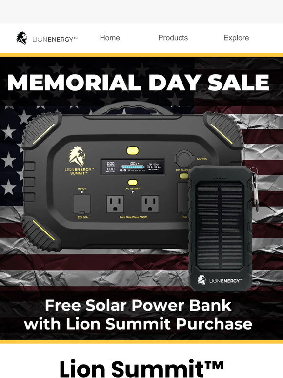 Lion Energy: 🔥Free Solar Bank with Summit Purchase🔥 | Milled
