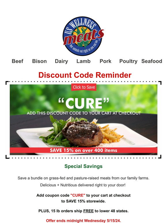 Grassland Beef: Coupon Reminder - Forlorn Freezer CURE | Milled