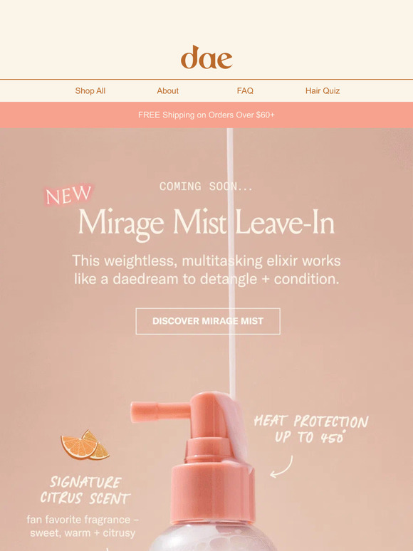 Dae Hair: Introducing Mirage Mist Leave-In | Milled