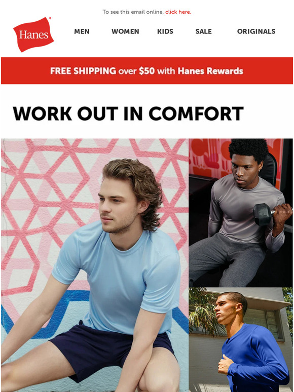 Hanes Email Newsletters: Shop Sales, Discounts, and Coupon Codes