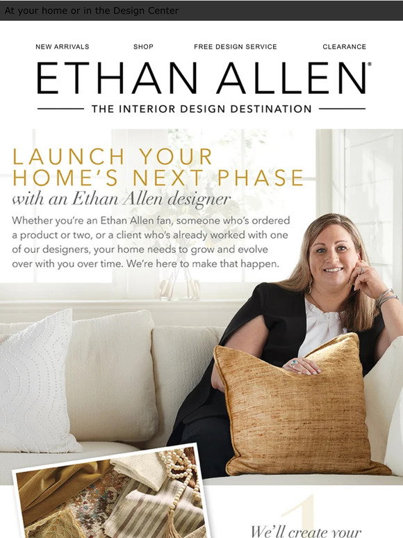Ethan Allen: Book a free interior design session | Milled