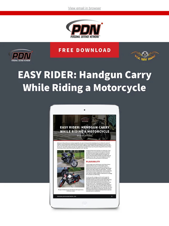 Personal Defense Network: Proper Handgun Carry on a Motorcycle | Milled
