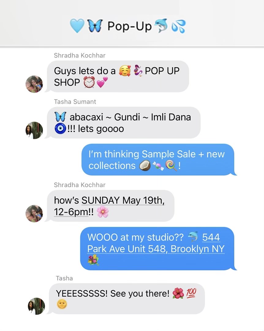 abacaxi: Brooklyn Studio Pop-Up - Sunday May 19, You're Invited! 🍒 | Milled