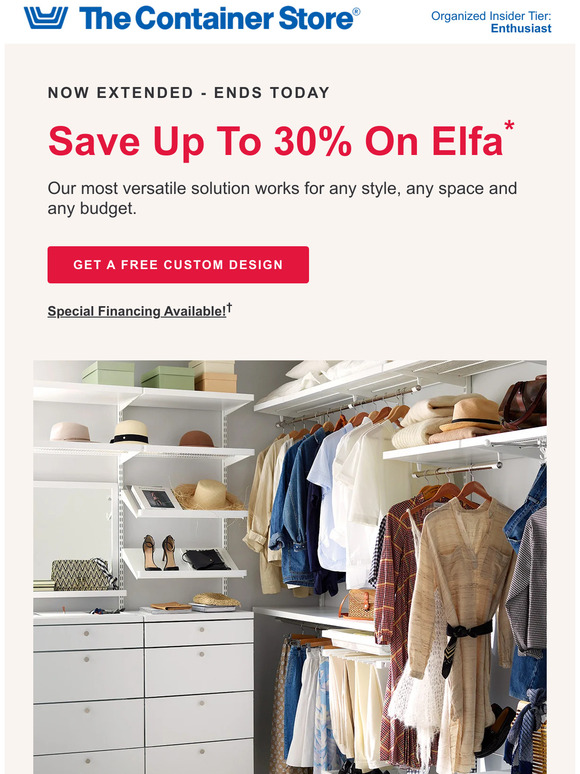 The Container Store: 🚨 EXTENDED - One Day Only | Milled