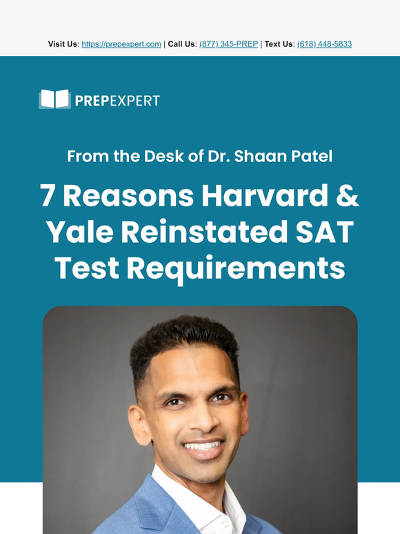 Prep Expert: On the Blog: 7 Reasons Harvard & Yale Reinstated SAT Test ...