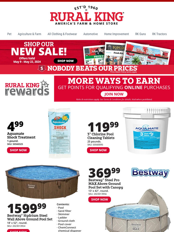 Rural King: Dive Into Savings: Pools & Pool Accessories at Prices You ...