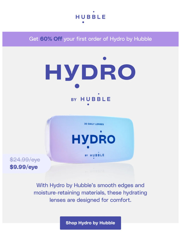 Hubble Contacts: What makes Hydro by Hubble different? | Milled