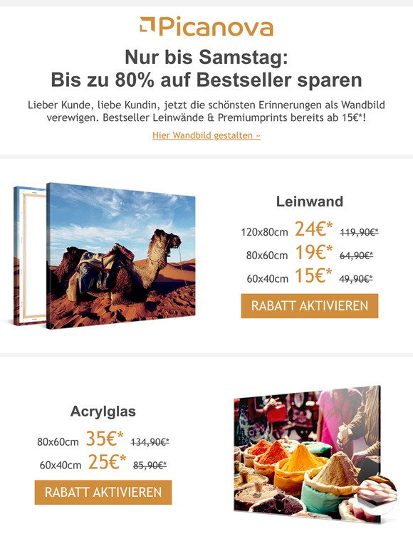 Picanova: Mega Sale Bestseller bis zu -80% | Milled