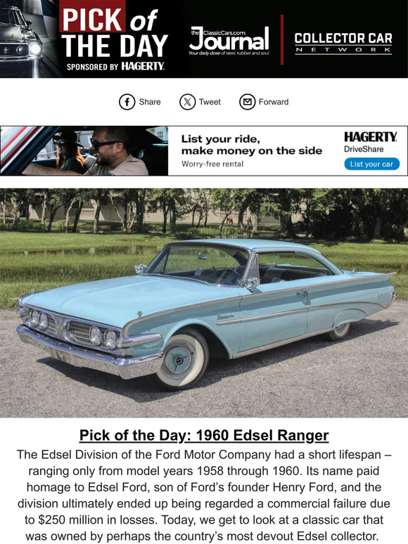 ClassicCars: Pick of the Day: 1960 Edsel Ranger | Milled