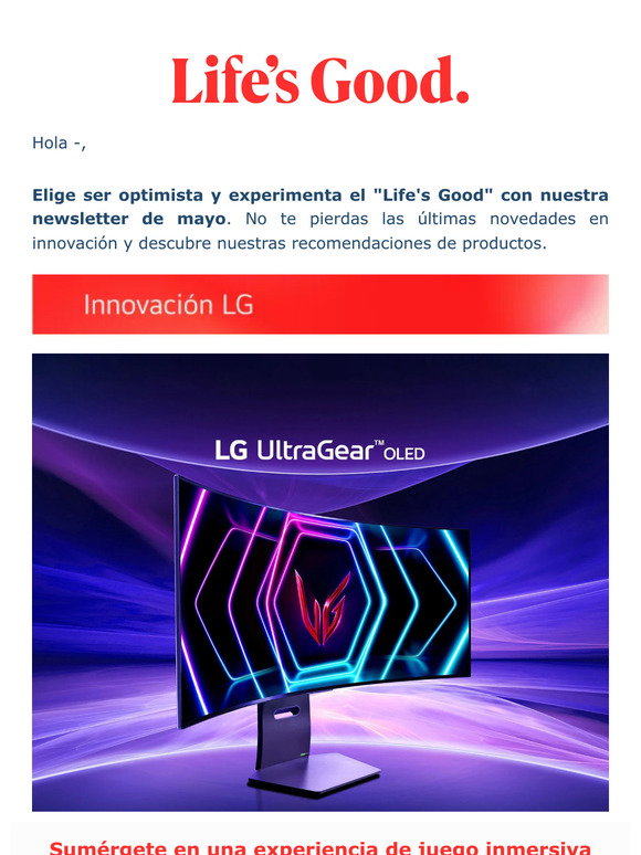 Tienda LG: [Newsletter LG] - Lo mejor del mes de mayo en un vistazo ...