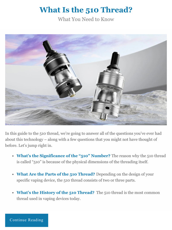 Innokin: Everything you need to know about 510 threads | Milled