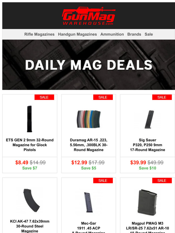 GunMag Warehouse: Mag Deals You Won't Want To Miss | ETS Gen 2 Glock ...