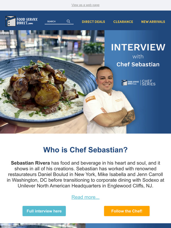 Food Service Direct: 👨‍🍳 Meet Unilever's Chef Sebastian Rivera | Milled