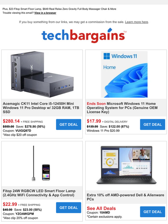 TechBargains: Windows 11 Home/Pro OEM License Under $20 | $399 iPad Air ...