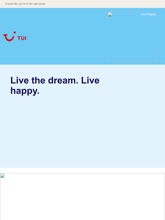 TUI: A TUI email We're helping you Live Happy | Milled