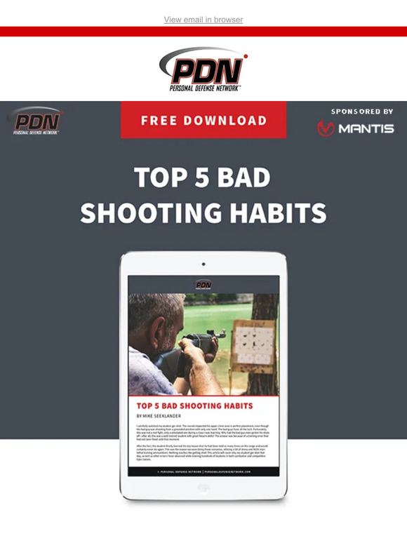 Personal Defense Network: Free Guide: Top 5 Bad Shooting Habits | Milled