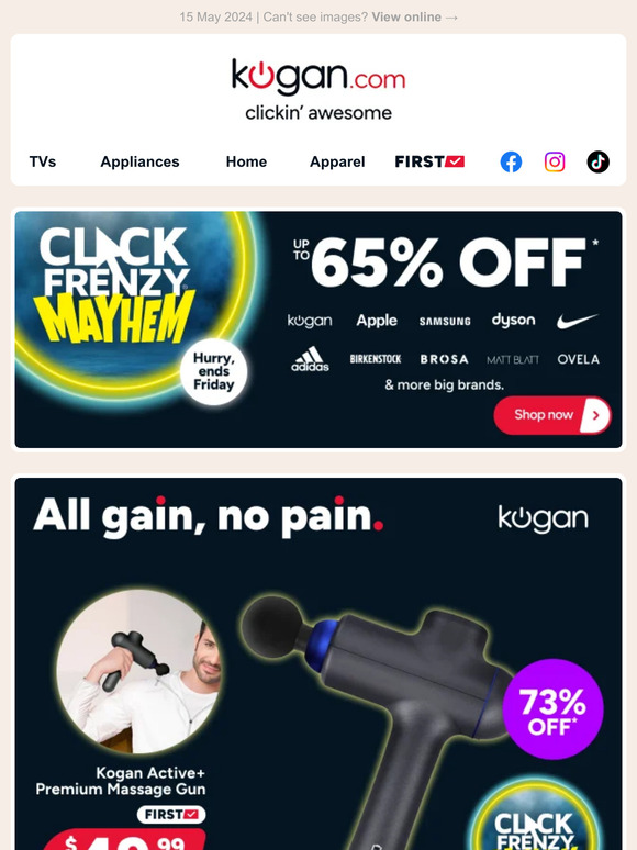 Kogan: Premium Massage Gun only $49.99 - That's 73% OFF standard retail ...