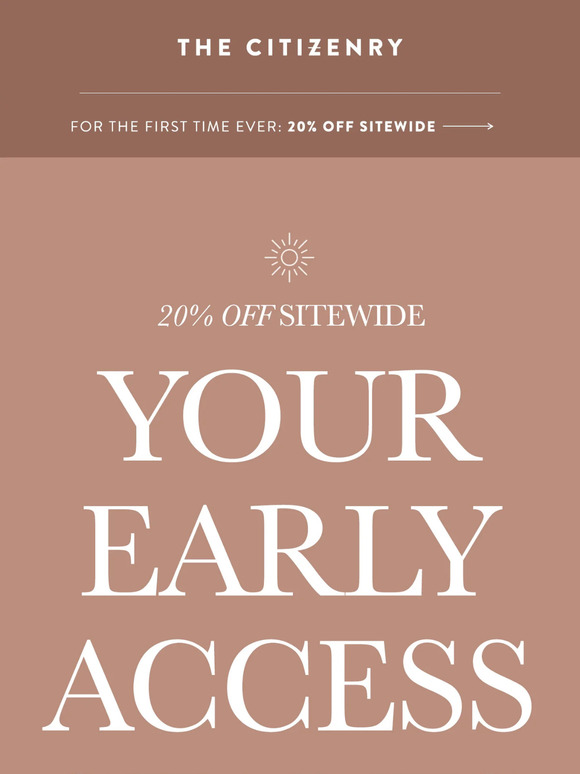 The Citizenry: Early Access: The Biggest Sale of the Year | Milled