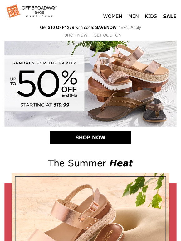 Rack Room Shoes: Wow! Summer sandals as low as $19.99 😯 | Milled