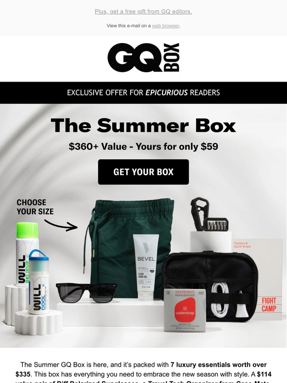 Epicurious: The Summer GQ Box Just Dropped - Get Yours Today For Up To ...
