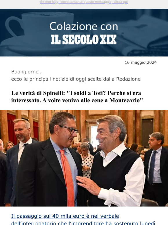 Il Secolo XIX IT: Colazione con Il Secolo XIX | Milled