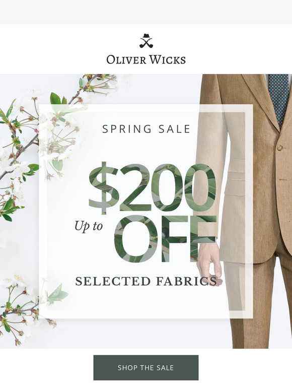 Oliver Wicks: Get Up To $200 Off In Our Spring FLASH Sale ⚡ | Milled