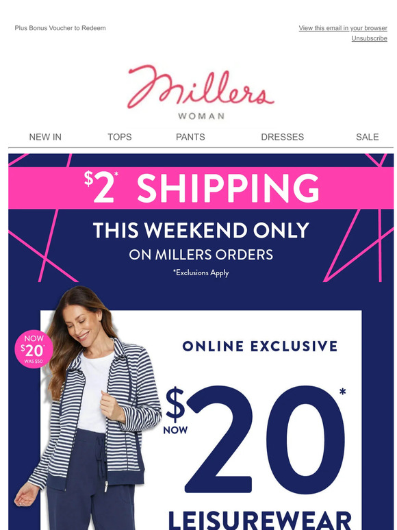 insurefor: —, Here's $20 Leisurewear + $2 Shipping | Milled