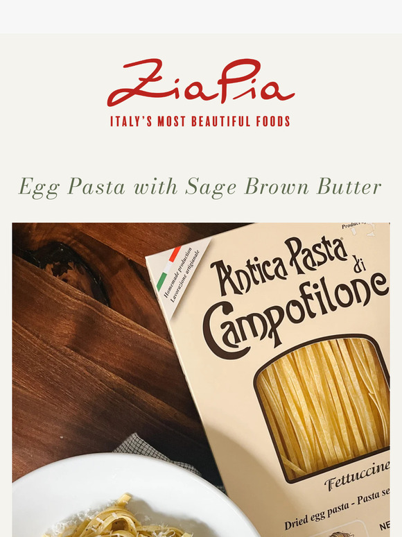Zia Pia: Recipe: Silky Egg Pasta with Sage Brown Butter Sauce 🍝 | Milled
