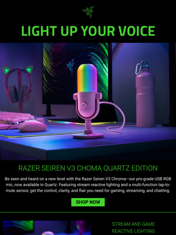 Razer: Just Dropped: Razer Seiren V3 Chroma Quartz Edition | Milled