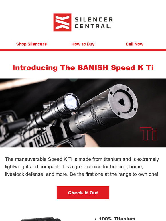 Silencer Central: Introducing the BANISH Speed K Ti! | Milled