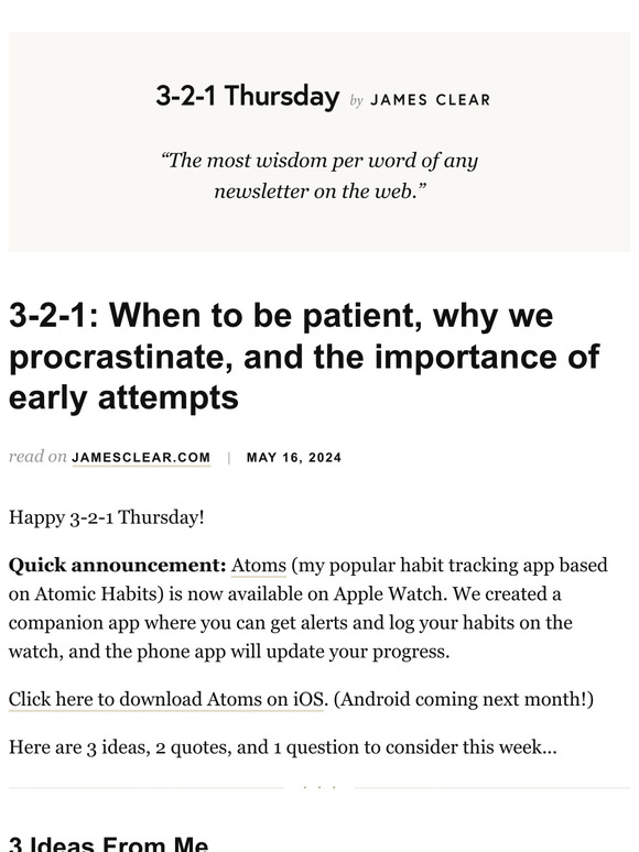 Passive Panda Products: 3-2-1: When to be patient, why we procrastinate ...