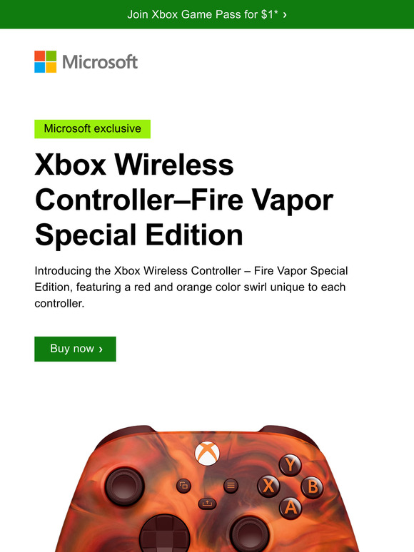 Microsoft: New: Xbox Wireless Controller – Fire Vapor Special Edition ...