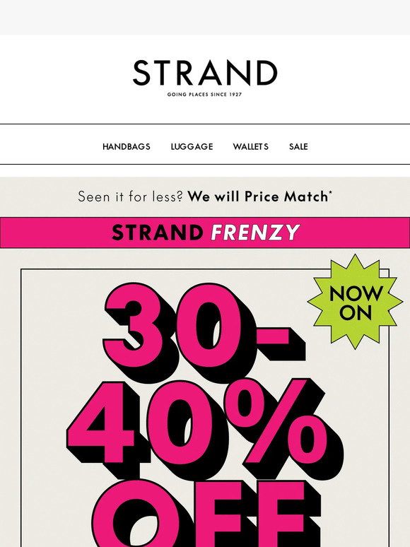 Strandbags: Strand Frenzy ENDS SUNDAY | Milled
