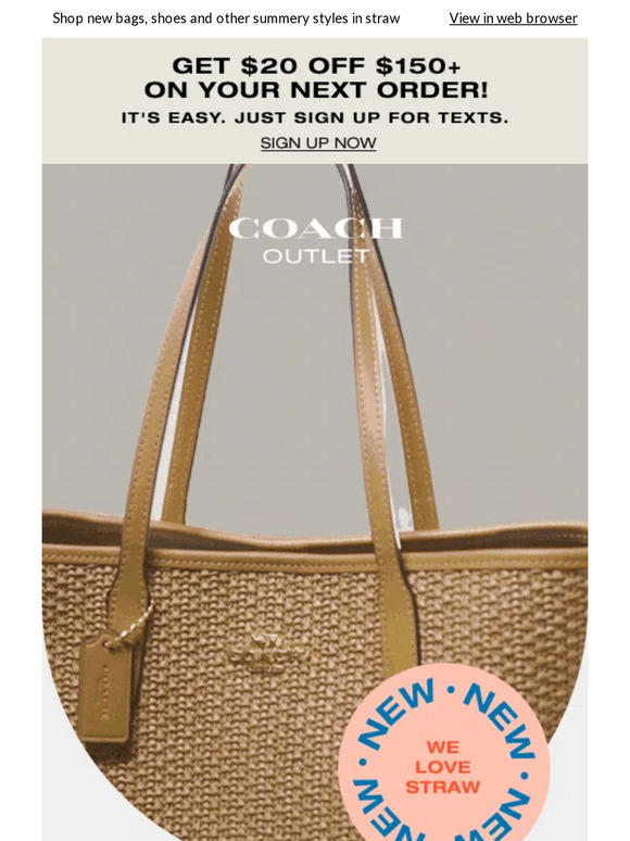 Coach: Introducing Our NEW Straw Styles (Just Released For Summer) | Milled