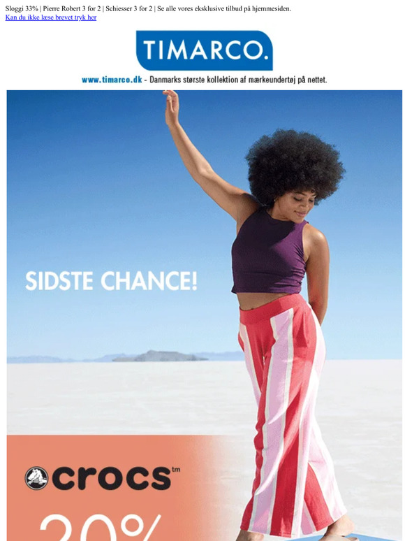 Timarco: SIDSTE CHANCE! Crocs 20% | Køb dine sommersko hos os! | Milled