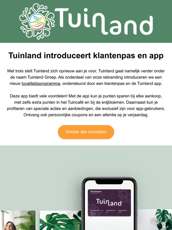 Tuinland: 🪴 Nieuw! Tuinland introduceert klantenpas en app | Milled