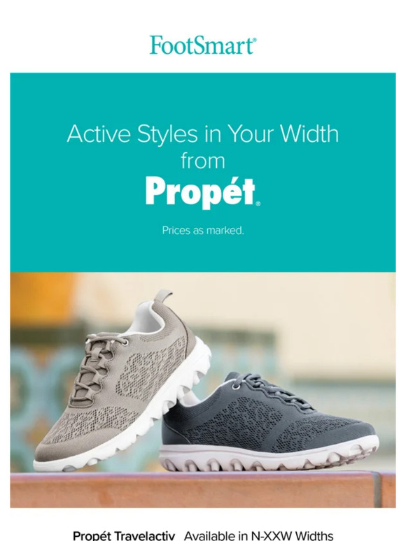 FootSmart: Propét: Active Styles In Your Width | Milled